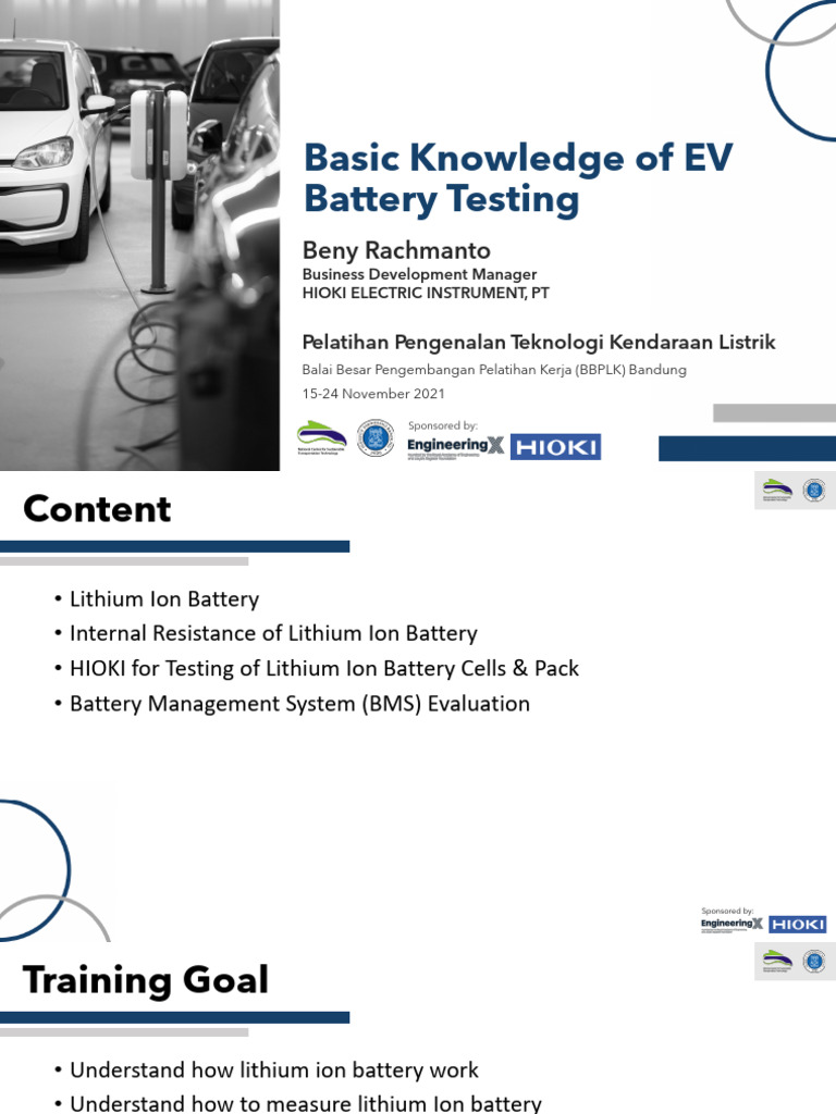 Basic Knowledge of EV Battery Test - NCSTT | PDF | Lithium Ion Battery ...