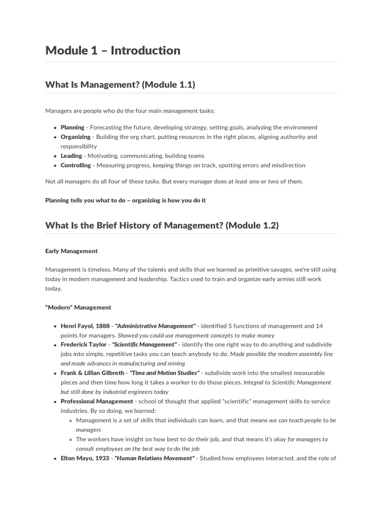 Management CLEP Notes Final | PDF | Leadership | Motivational