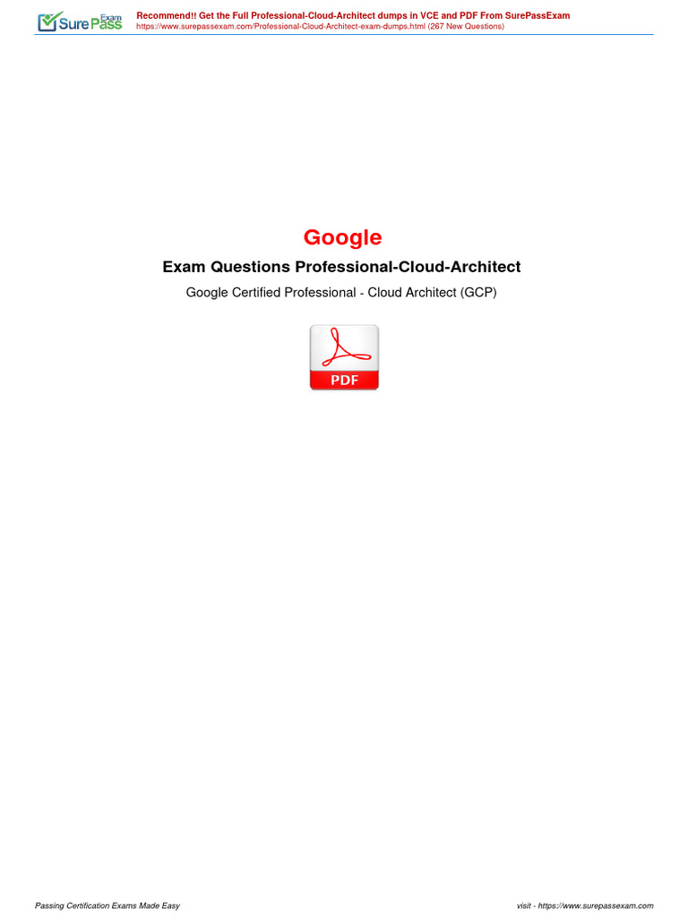 Professional Cloud Architect - 8 | PDF | Cloud Computing | Databases