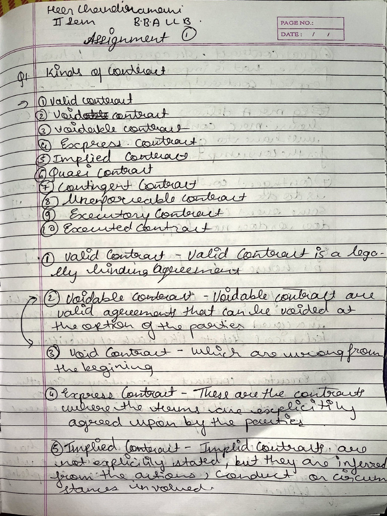 Contract Assignment 1 | PDF