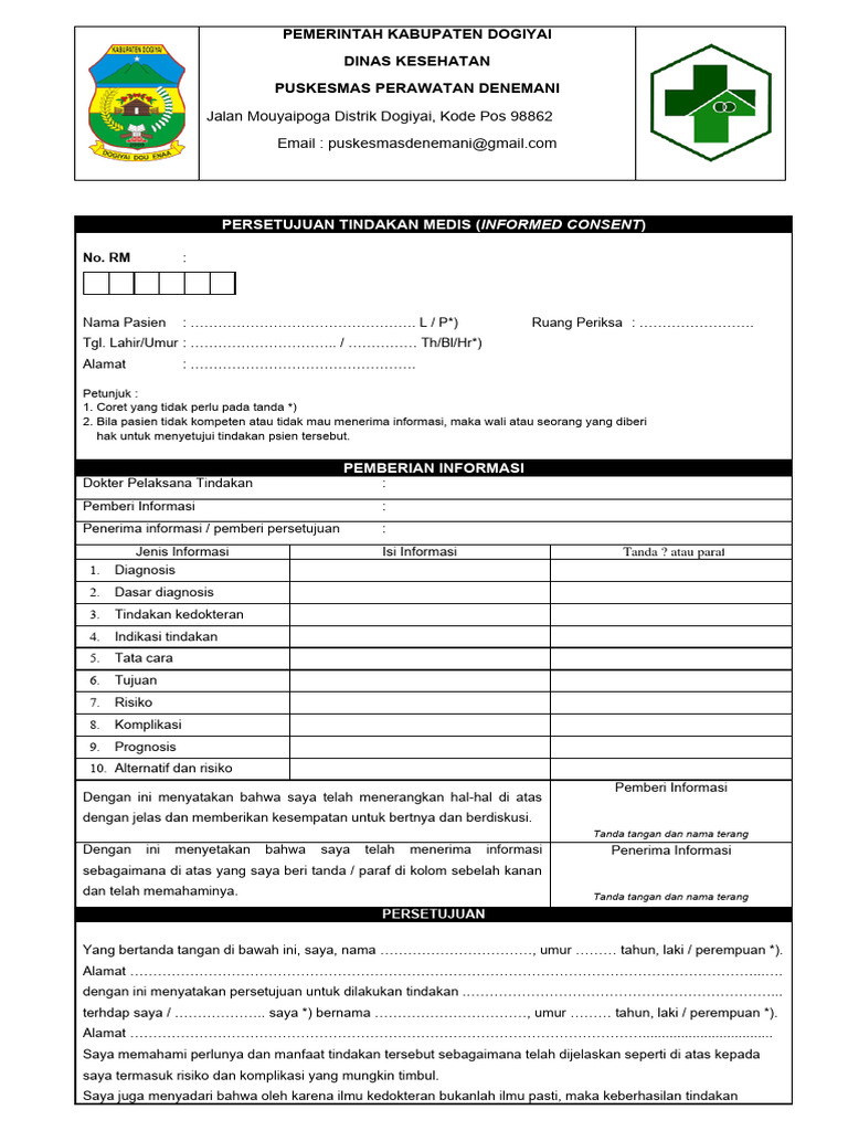 Formulir Informed Consent | PDF