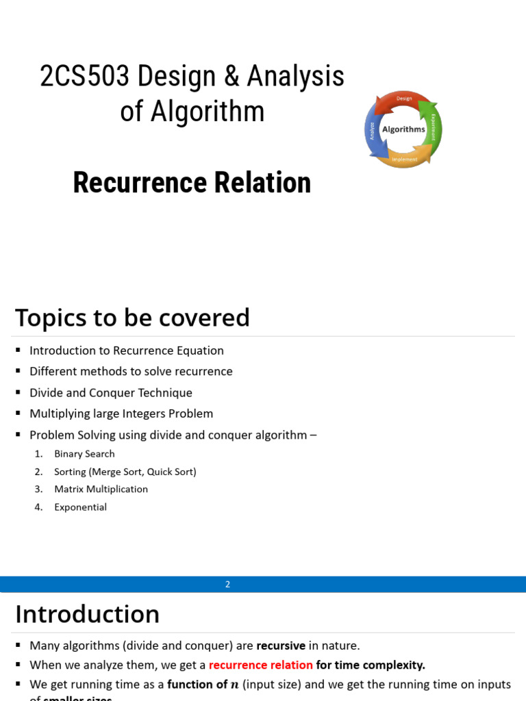 D2 | PDF | Recurrence Relation | Mathematical Concepts