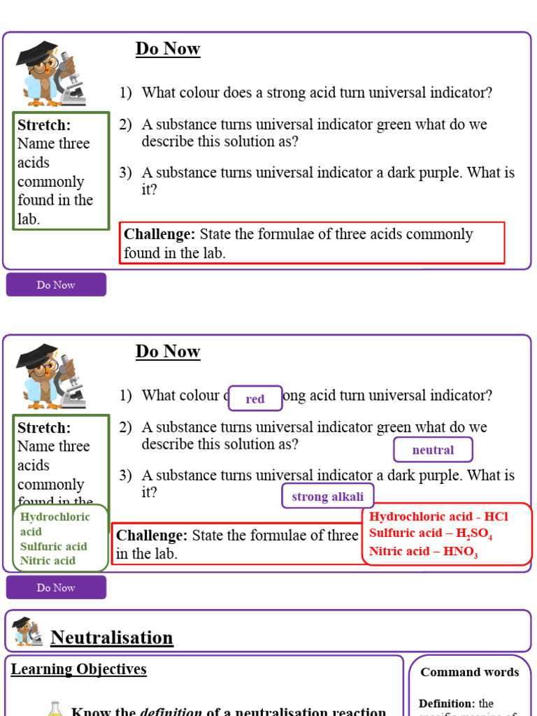 8.2 - Neutralisation | PDF | Acid | Sodium Hydroxide