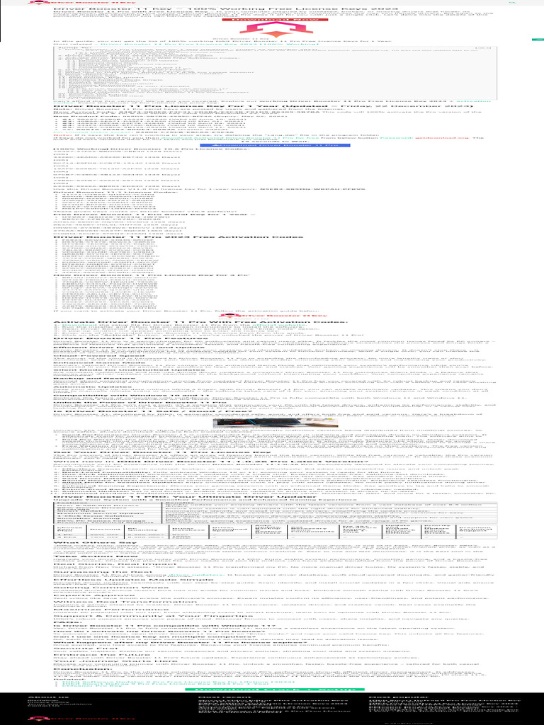 Driver Booster 11 Key - 100% Working Free License Keys 2023 | Download ...