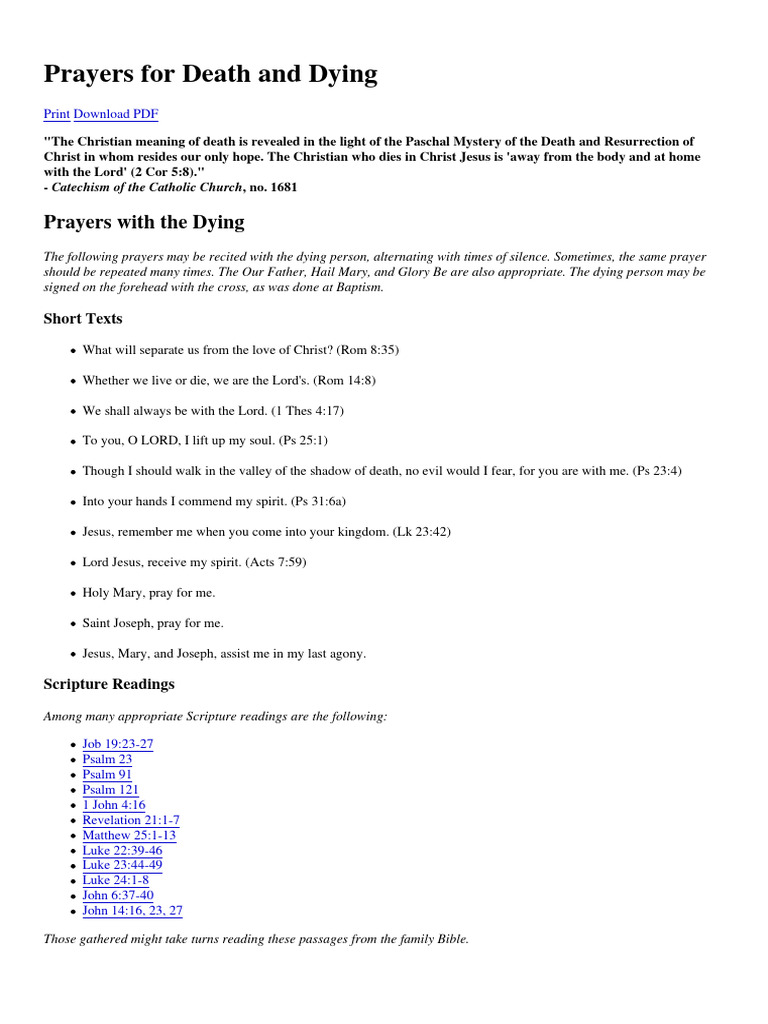 Usccb Prayer Prayers For Death and Dying | PDF | Jesus | Prayer