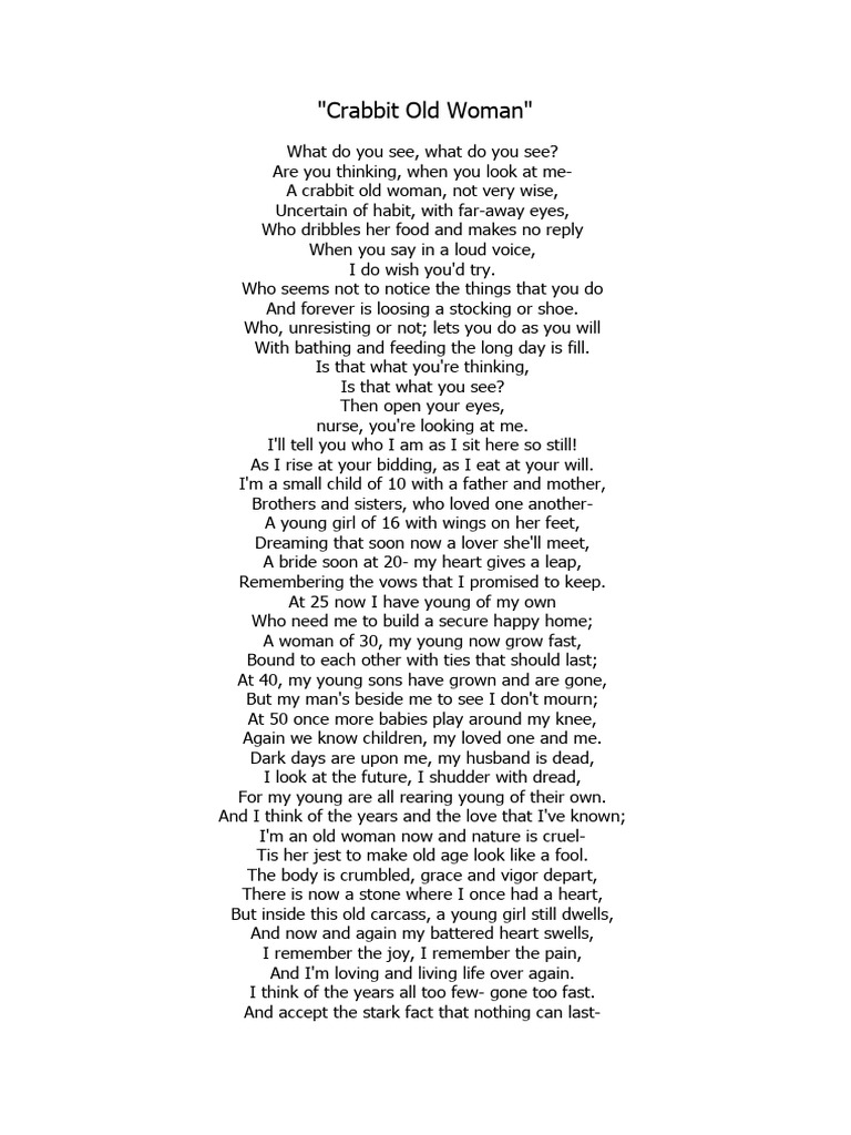 Crabbit Old Woman | PDF | Poetry | Lifestyle