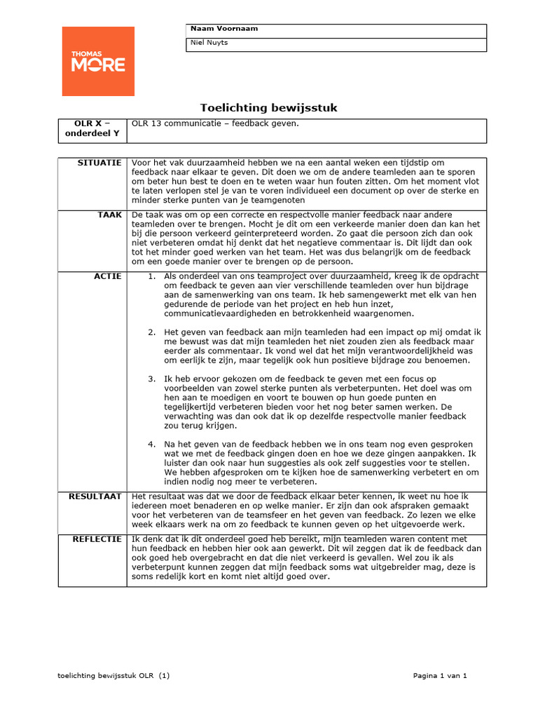 Olr 13 Bewijs 2 | PDF