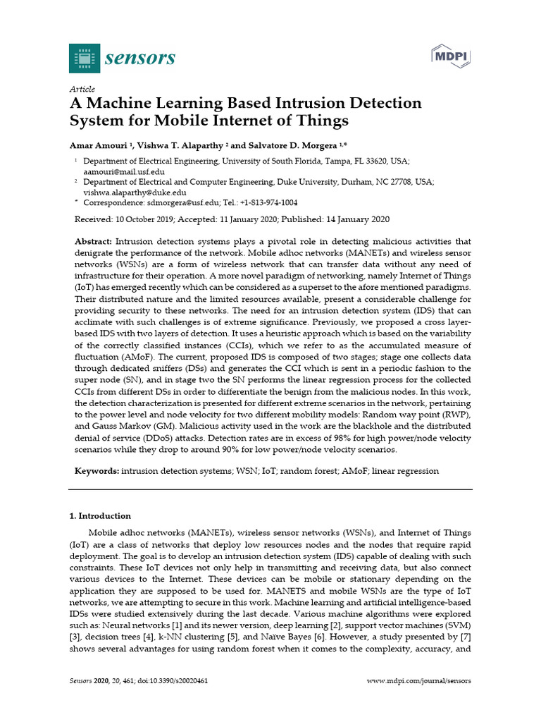 A Machine Learning Based Intrusion Detection Syste Pdf Denial Of