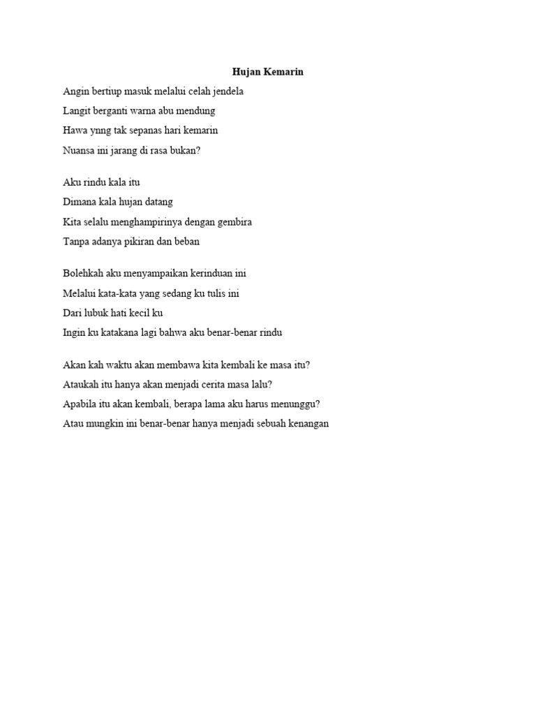 Puisi Kerinduan dan Harapan | PDF