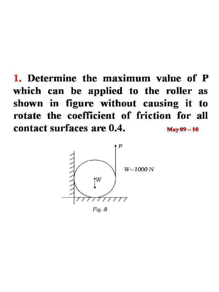 Numerical on Wedge Friction | PDF