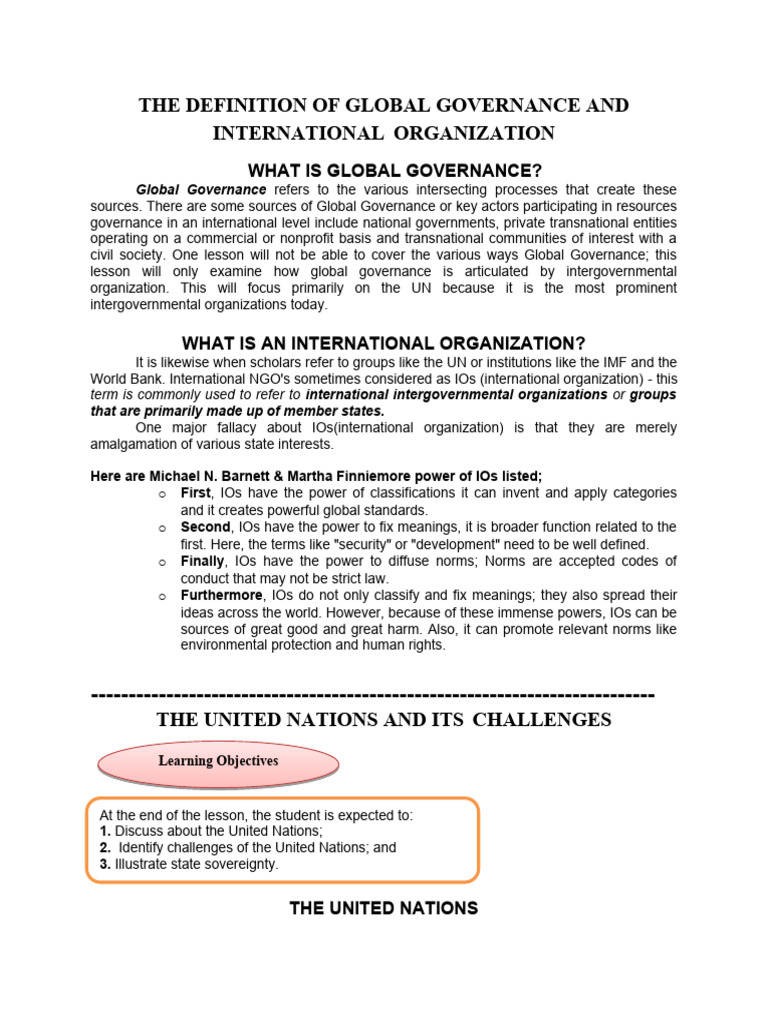 UNITED NATIONS MATERIAL | PDF | United Nations | International Relations