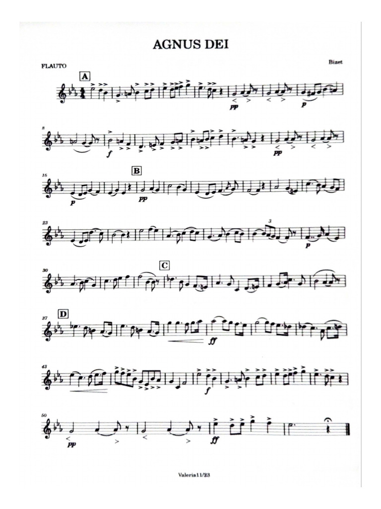 Agnus Dei Flauto | PDF