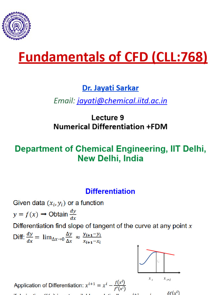 Lecture 9 Numerical Differentiation FDM | PDF