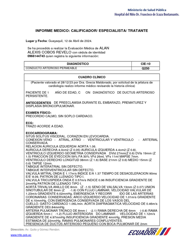 informe_cardiologia0852215001713192848 | PDF | Corazón | Aorta