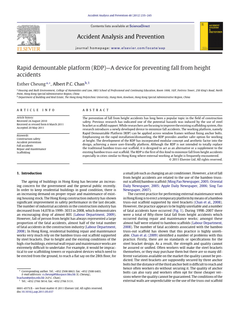 2011-Rapid Demountable Platform (RDP) | PDF | Scaffolding | Structural ...