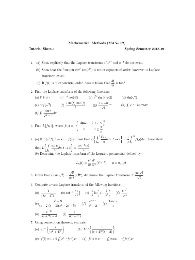 Tutorial 4 Laplace | PDF | Mathematics | Geometry