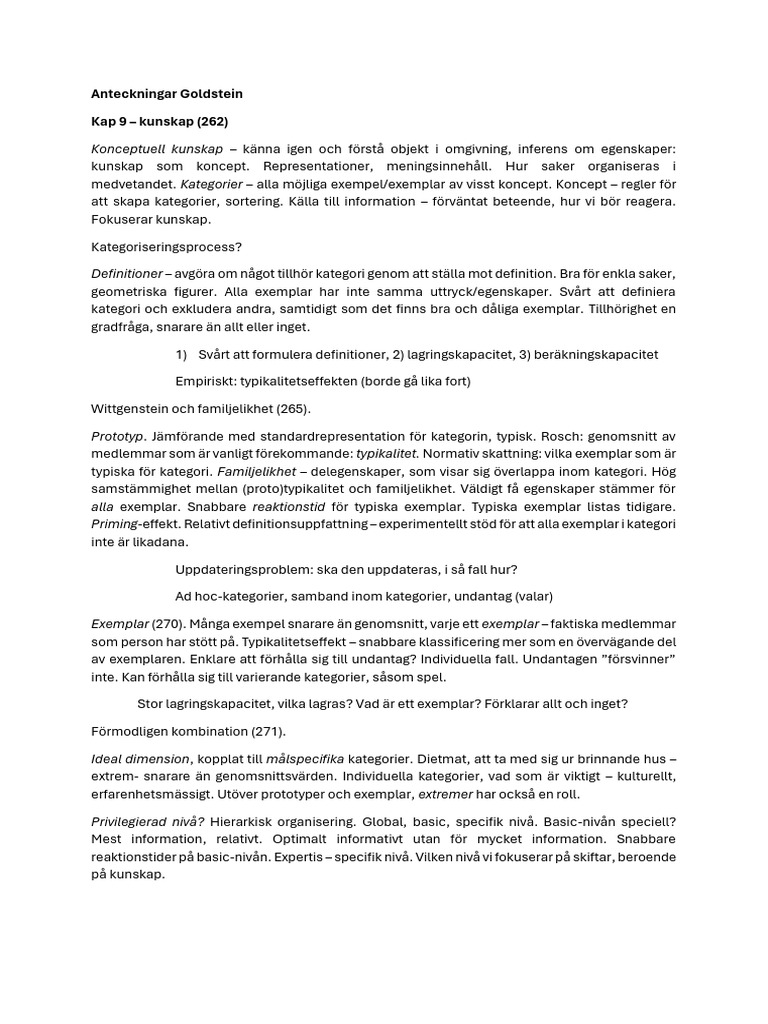 Sammanfattning Goldstein | PDF