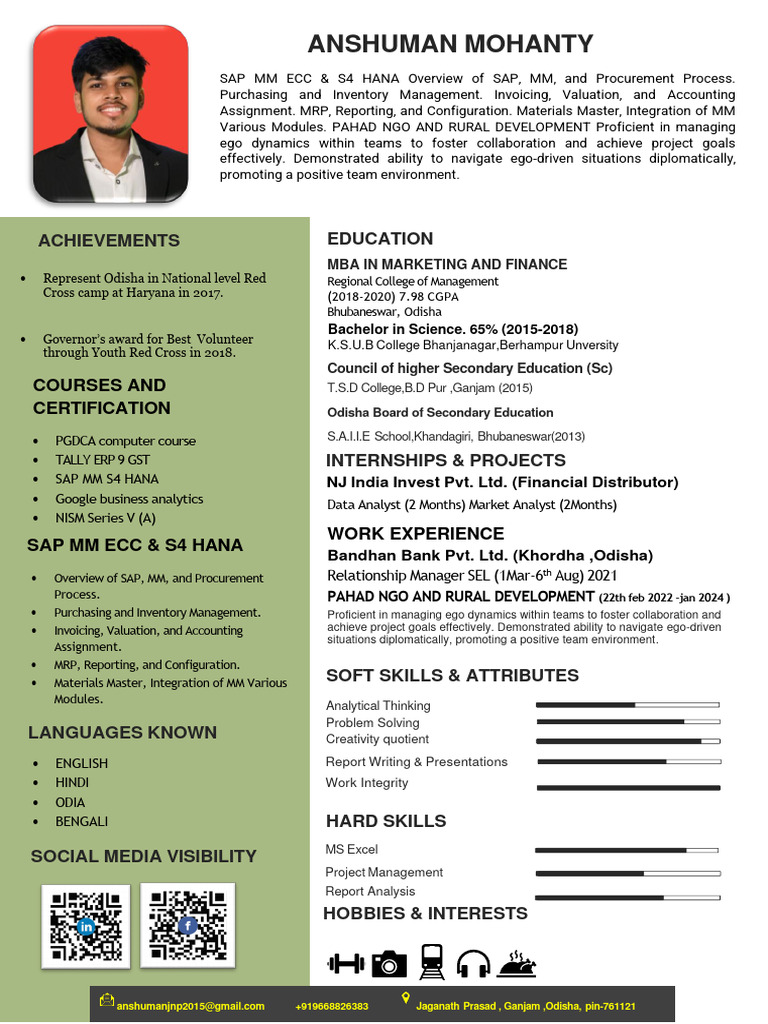 Anshuman Resume 2024 | PDF | Business