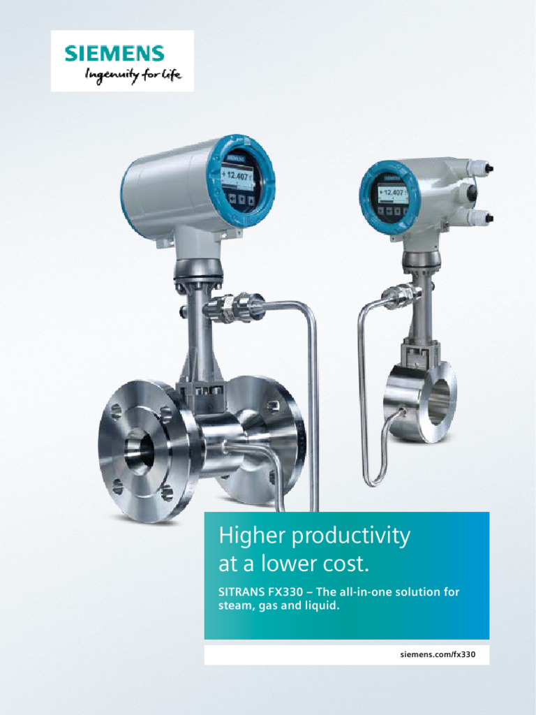 Datasheet SIEMENS SITRANS FX330 Vortex Flowmeter Transmitter | PDF ...