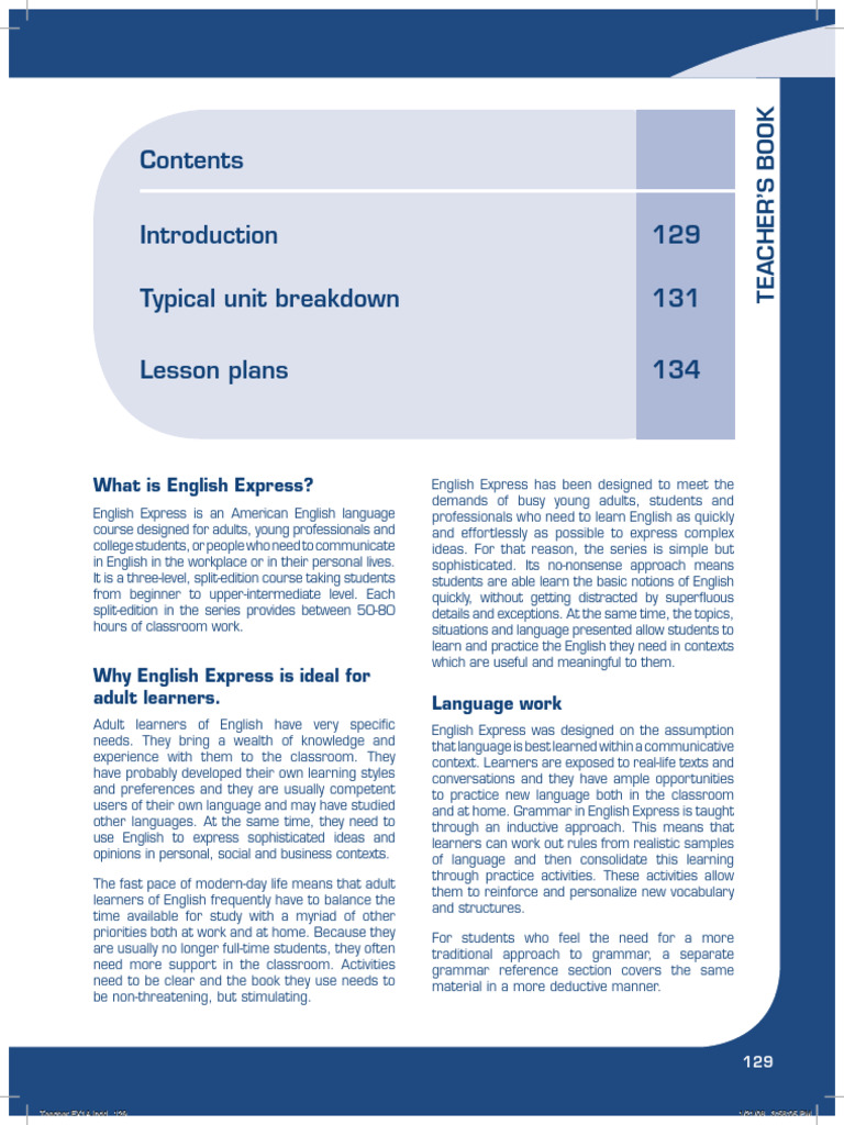 English Express - Teacher Book | PDF | Learning | Vocabulary