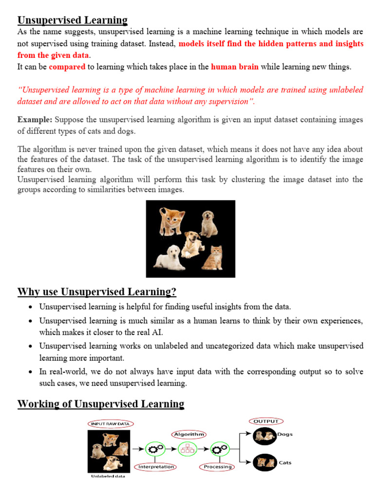 Unsupervised Learning | Download Free PDF | Cluster Analysis | Machine Learning