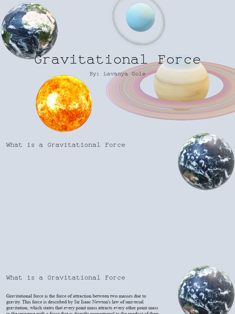 Gravitational Force Phys Project | PDF