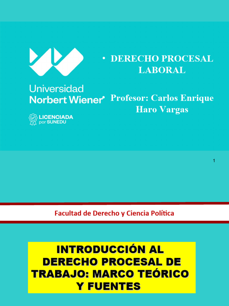 Clase 1 Derecho Procesal de Trabajo Teoría y Evolución | PDF | Ley procesal | Caso de ley