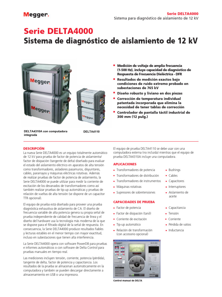 Delta-4000 1 | PDF | Aislador (Electricidad) | Transformador