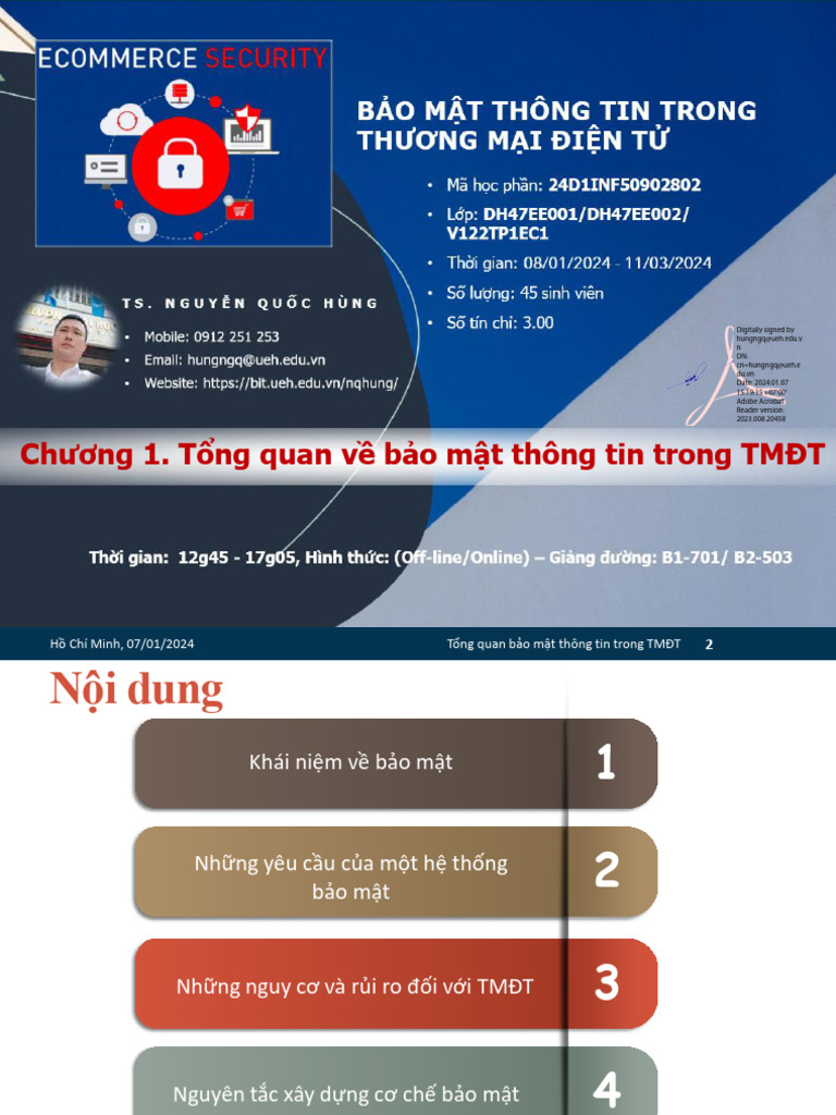 Chuong - 01 - Tong Quan Bao Mat TMDT | PDF