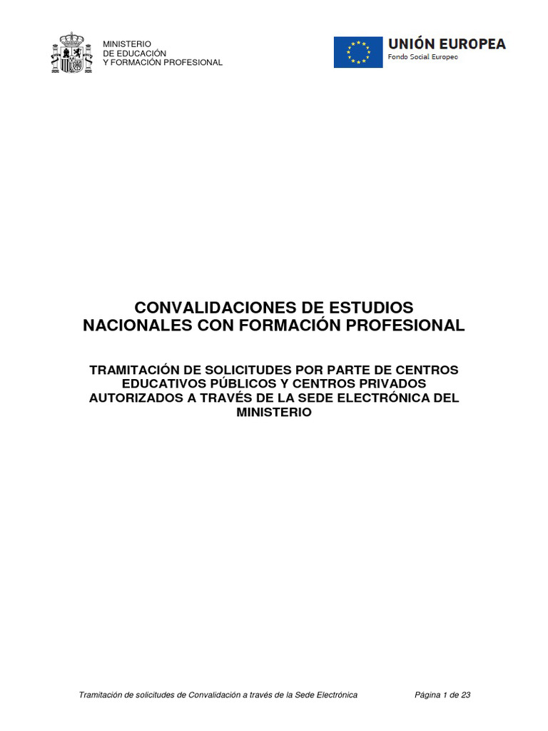anexo I instrucciones de convalidacion | PDF | Contraseña | Desarrollo profesional