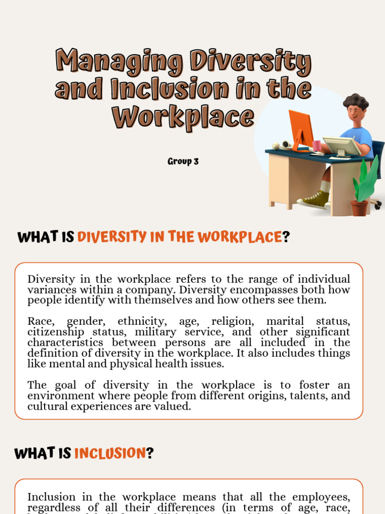 GROUP 3 Managing Diversity and Inclusion in The Workplace | PDF ... GROUP 3 Managing Diversity and Inclusion in The Workplace | PDF ...