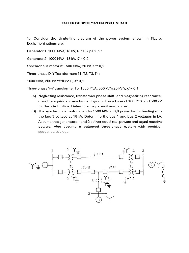 Power System Per-Unit Analysis | PDF