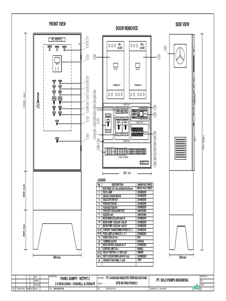 Wetpit 2 Pump Control Panel Design | PDF | Electrical Engineering | Electricity