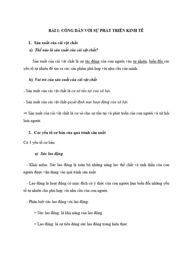 Lý thuyết - GDCD - 11 | PDF