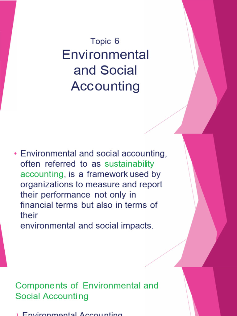 Topic 6 Environmental and Social Acctg | PDF | Environmental Policy | Corporate Social ...