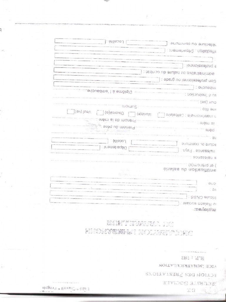 Formulaire Cnss Employeur | PDF