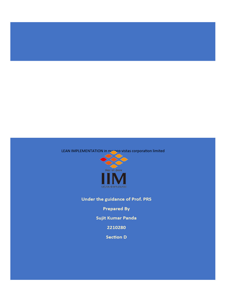 Sectiond 2210280 Om2 Project | PDF | Lean Manufacturing | Disciplines