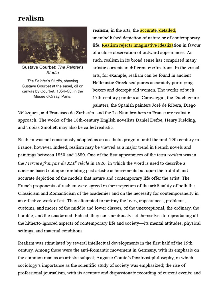 5.-realism-Britannica-Online-Encyclopedia | PDF | Realism (Arts ...