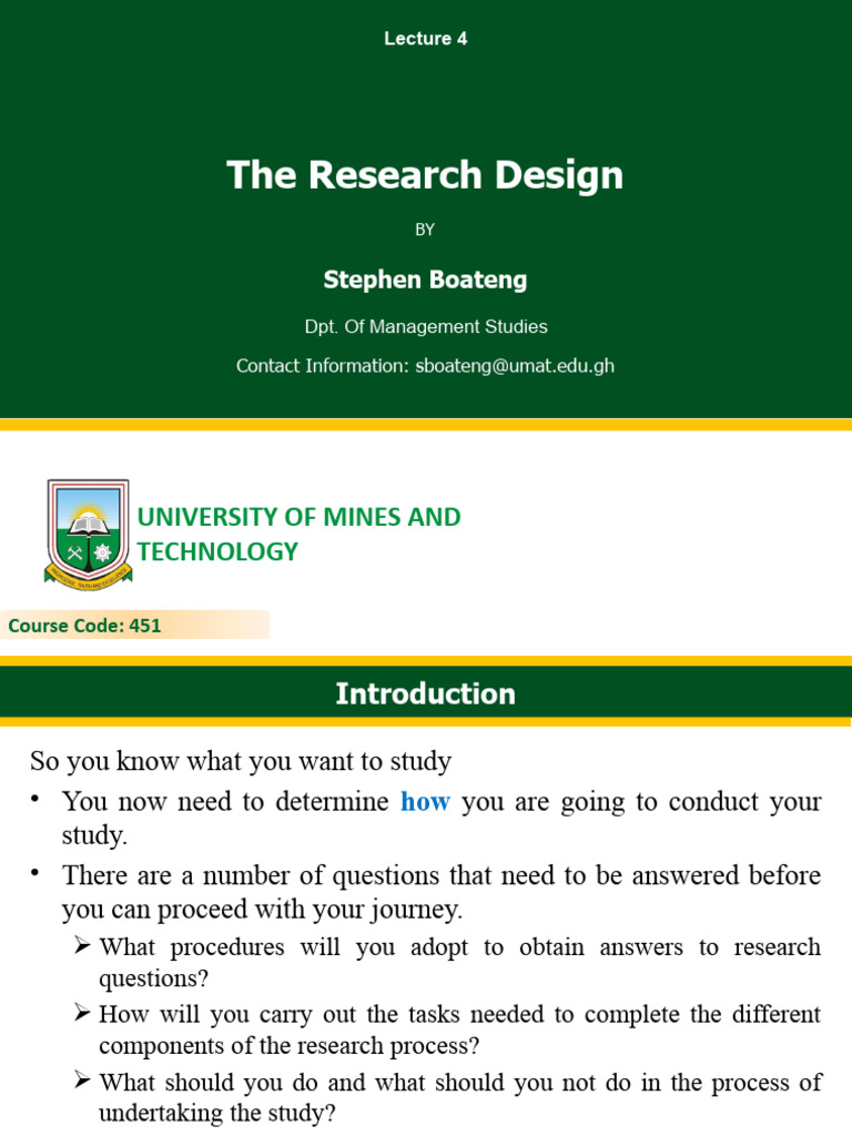 Research Methods Lecture 4 | PDF | Mill (Grinding) | Experiment