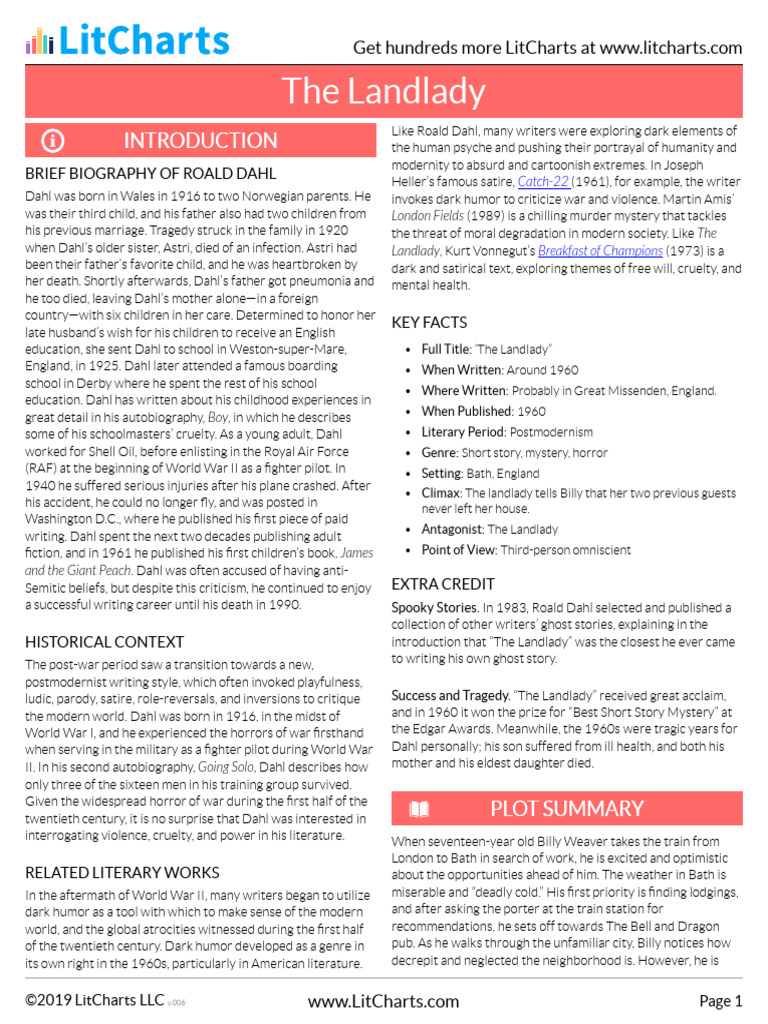 The Landlady | PDF