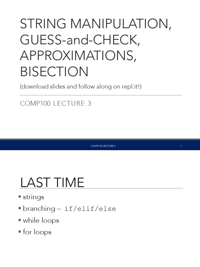 Lec 03 | PDF | Control Flow | String (Computer Science) Lec 03 | PDF | Control Flow | String (Computer Science)