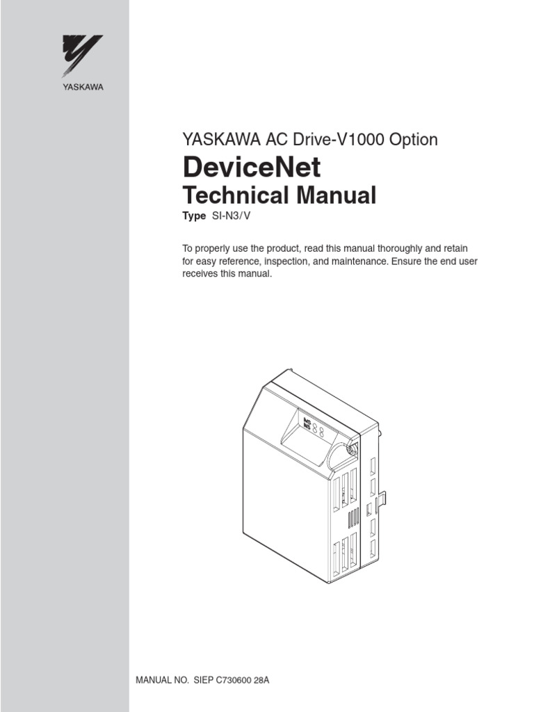 Manual Cartao DeviceNet Yaskawa SI-N3V | PDF | Electrical Wiring | Electrostatic Discharge