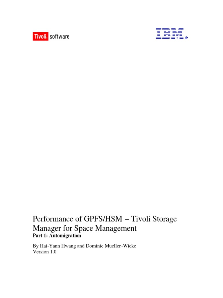 TFG HSM GPFS Performance Part1 | PDF | File System | Computer File