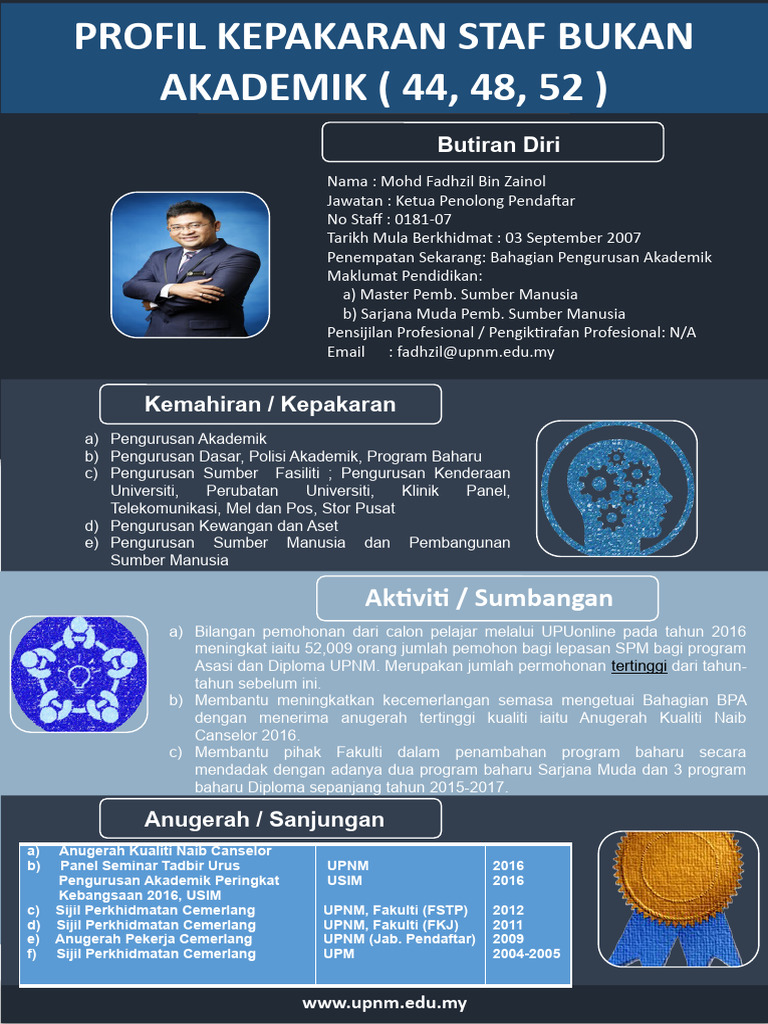 Template Kepakaran Profil Staf | PDF