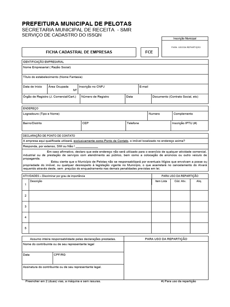 Ficha Cadastral | PDF | Brasil