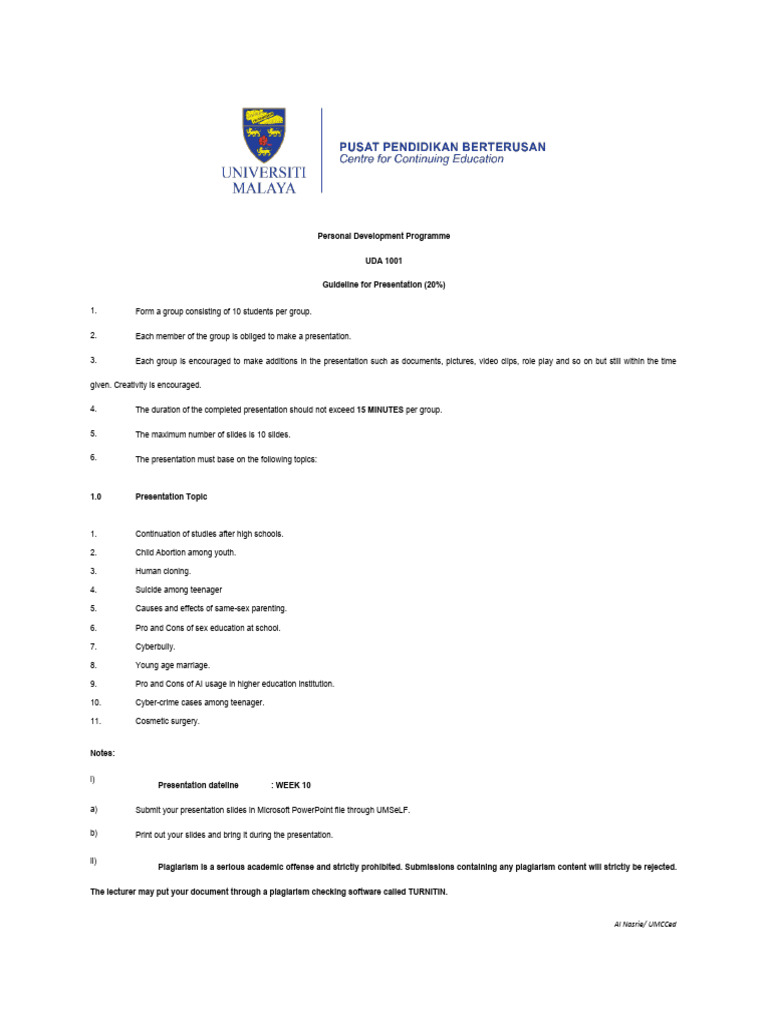 Presentation Guideline | PDF | Human Communication | Cognition