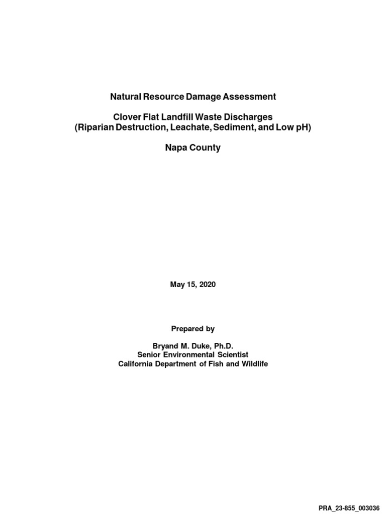 2020 Fish Wildlife Damage Assessment | PDF | Riparian Zone ...