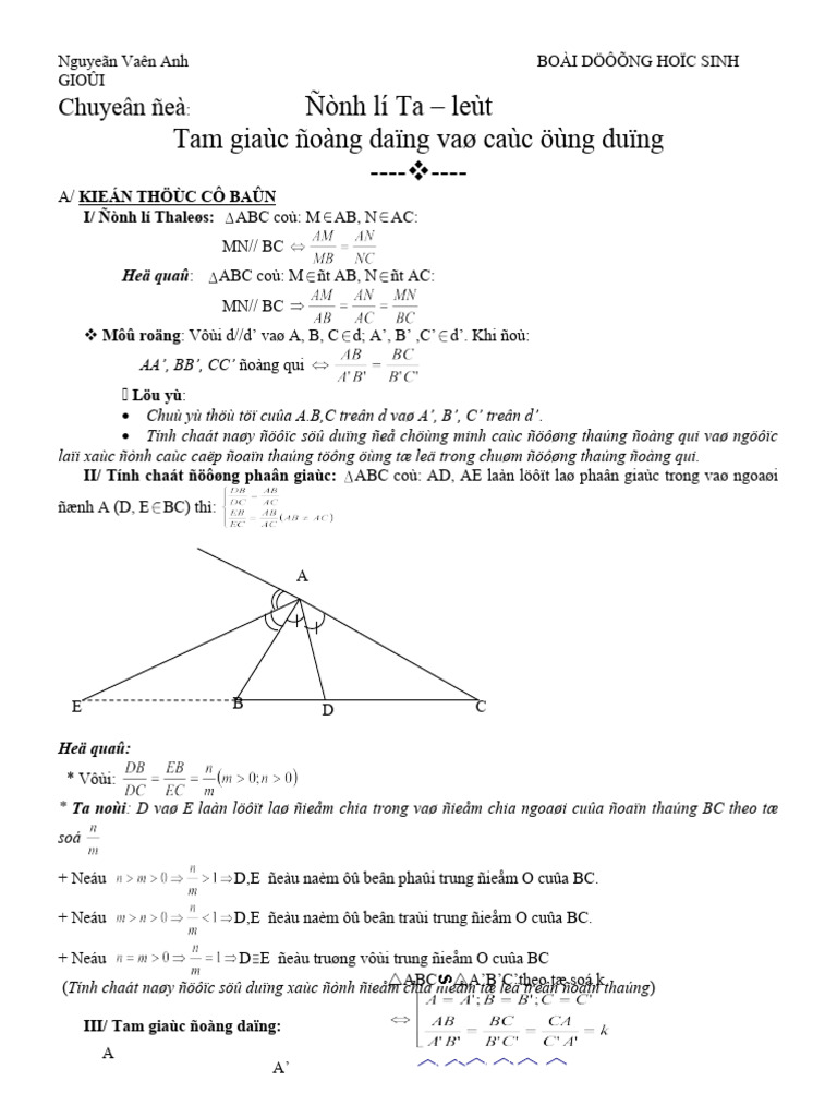 Chuyen de Tam Giac Dong Dang | PDF