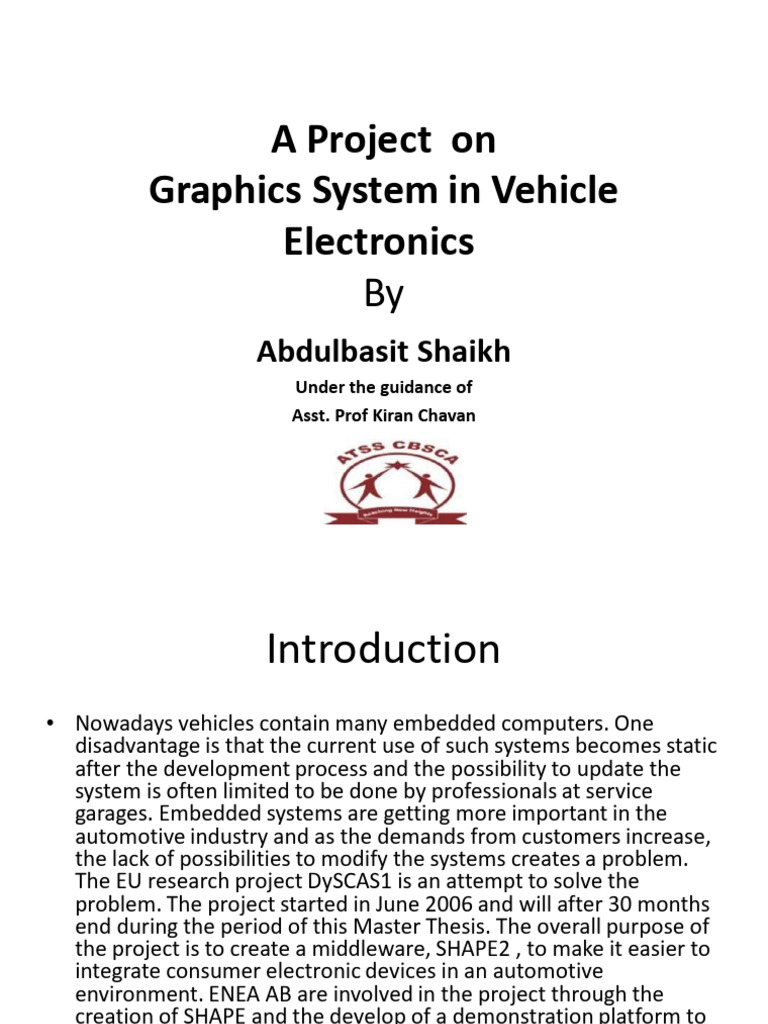 Graphics Systems in Vehicle Electronics | PDF | Embedded System ...