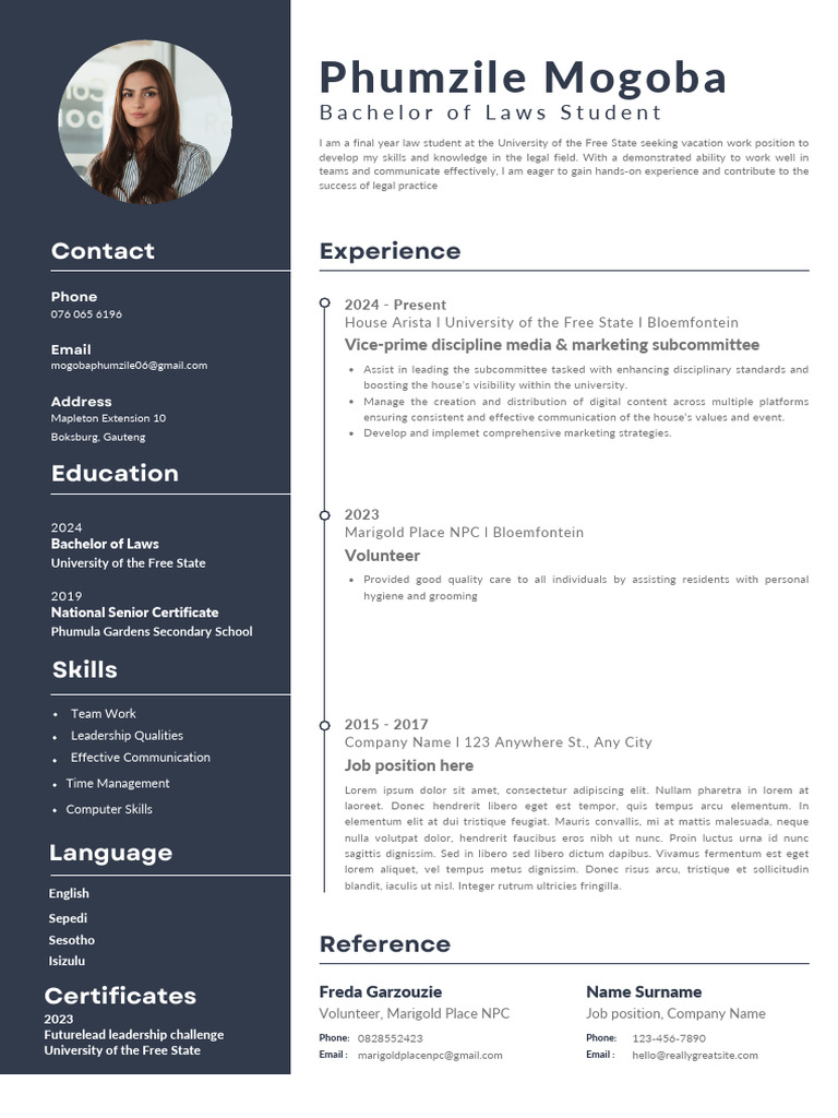 Black White Minimalist CV Resume | PDF | Career & Growth